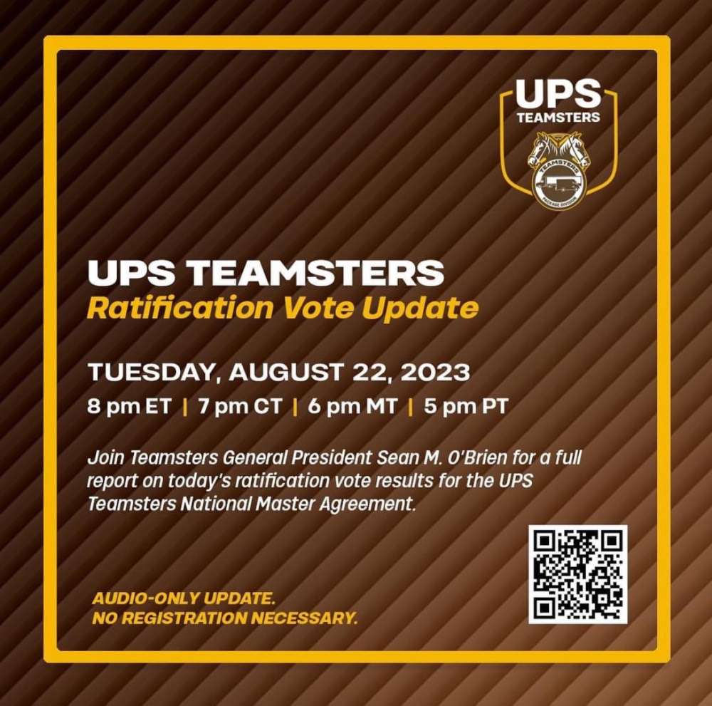 UPS RATIFICATION UPDATE
